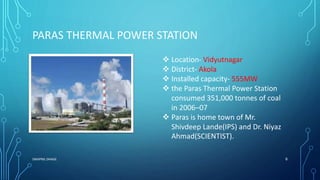 Thermal power plant in maharashtra presentation by the dhage | PPTX