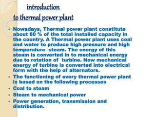 Thermal power plant ppt | PPTX