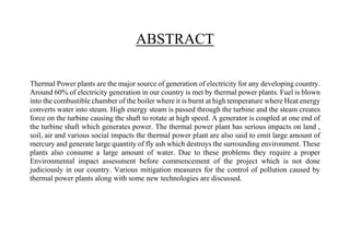 Thermal power plant term project | PPT