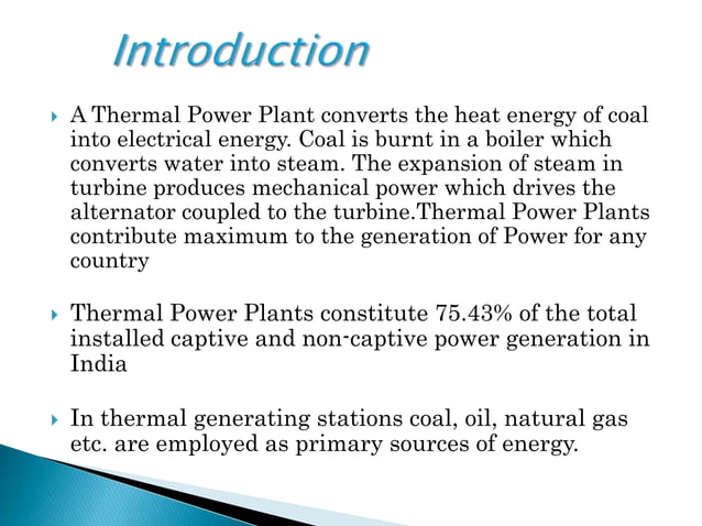 Thermal power point | PPTX