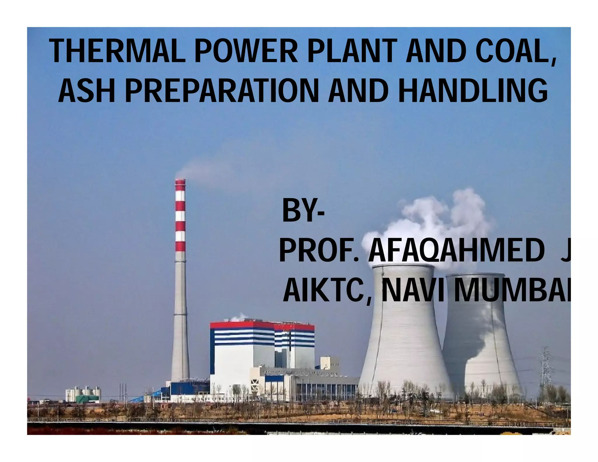 THERMAL POWER PLANT AND COAL HANDLING | PDF