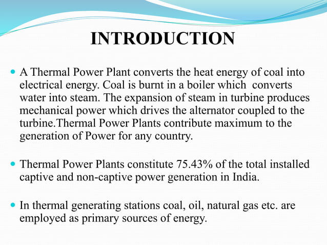 Thermal power plant ppt | PPTX
