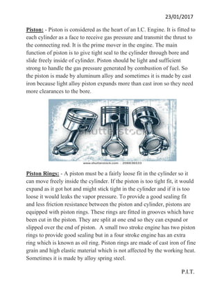 various parts of an i.c. engine pdf | PDF