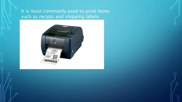 Thermal printers pdf.pptx | Computing | Technology & Computing