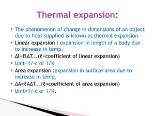 Powerpoint presentation on THERMAL PROPERTIES OF MATTER.pptx