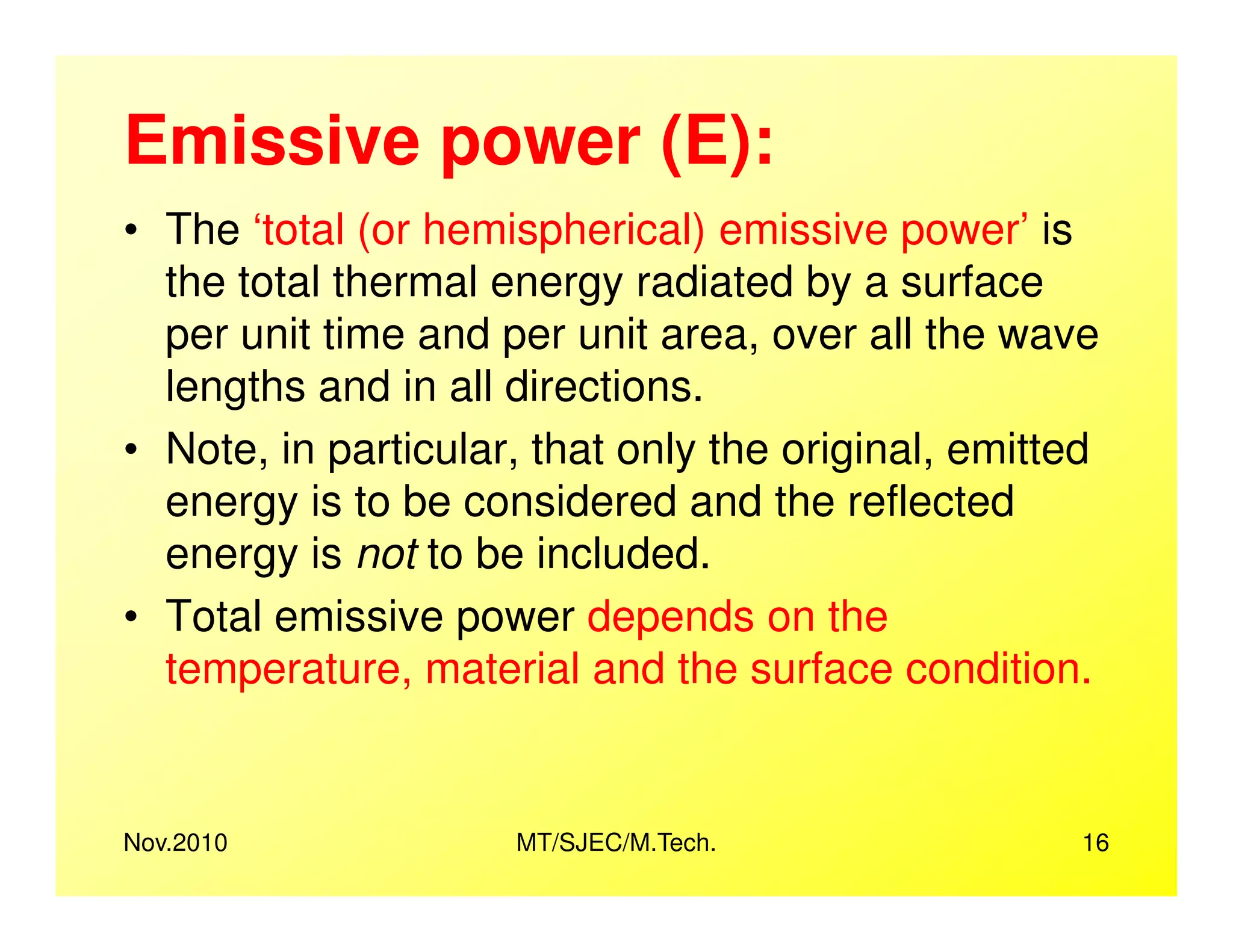 Thermal Radiation-I - Basic properties and Laws | PDF
