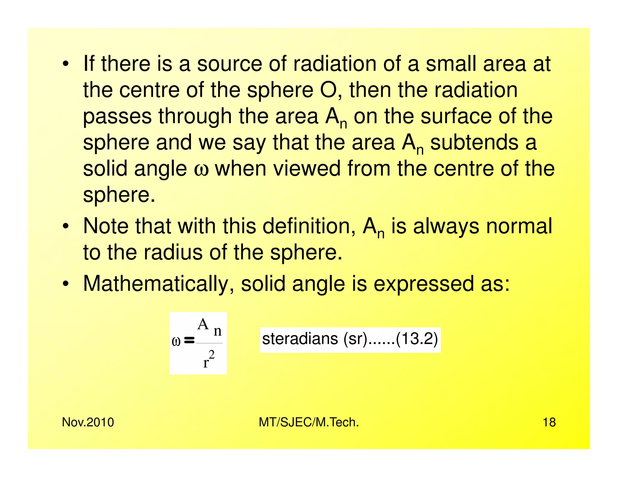 Thermal Radiation-I - Basic properties and Laws | PDF