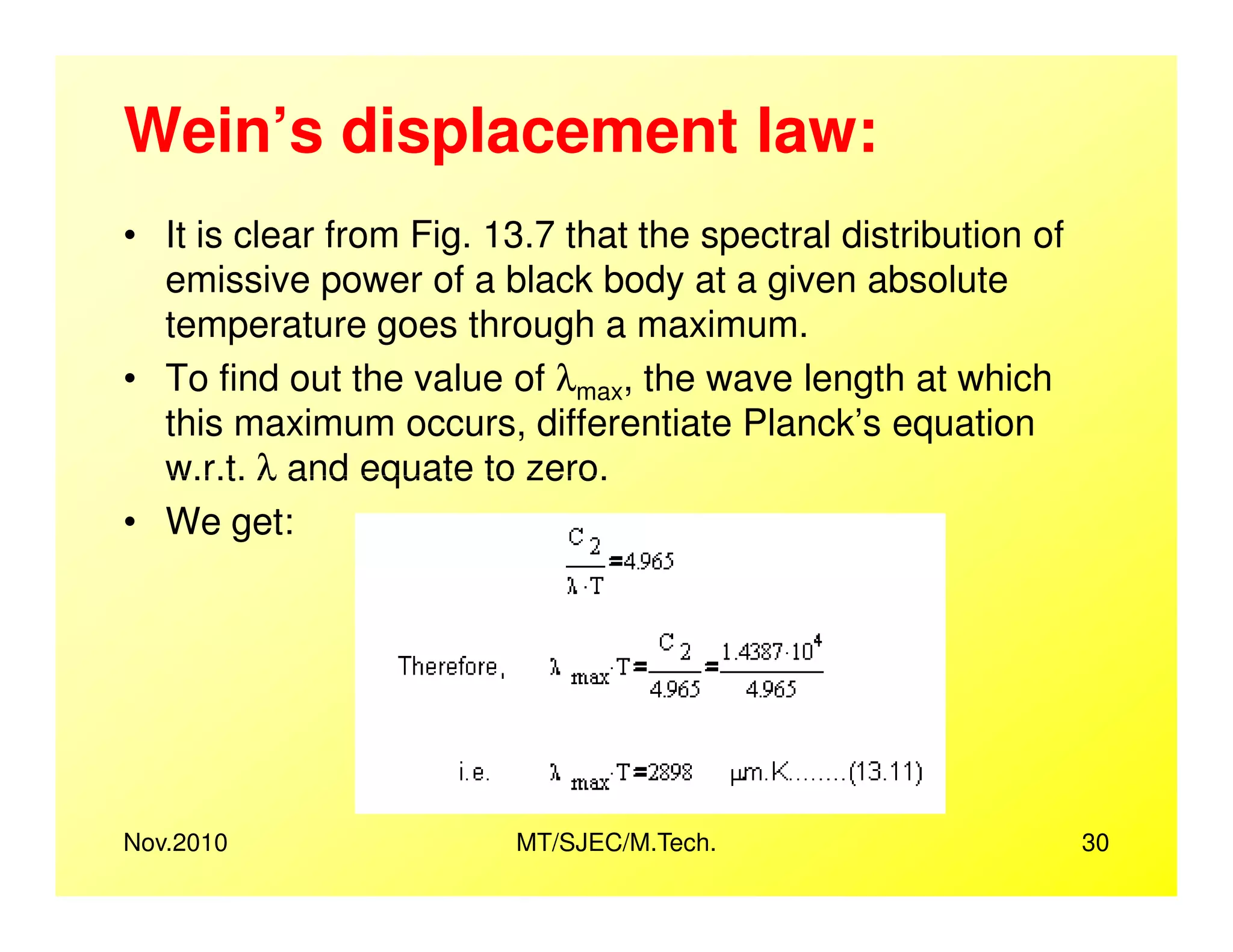 Thermal Radiation-I - Basic properties and Laws | PDF