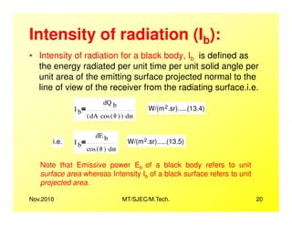 Thermal Radiation-I - Basic properties and Laws | PDF
