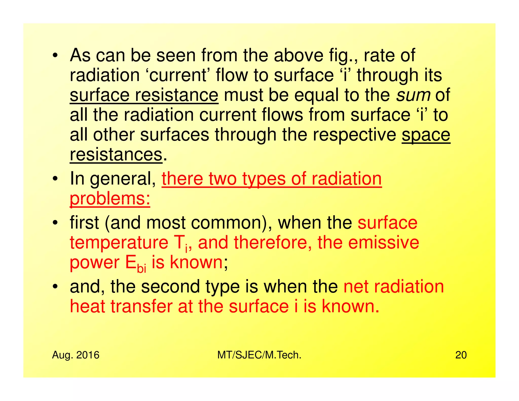 Thermal Radiation - III- Radn. energy exchange between gray surfaces | PDF