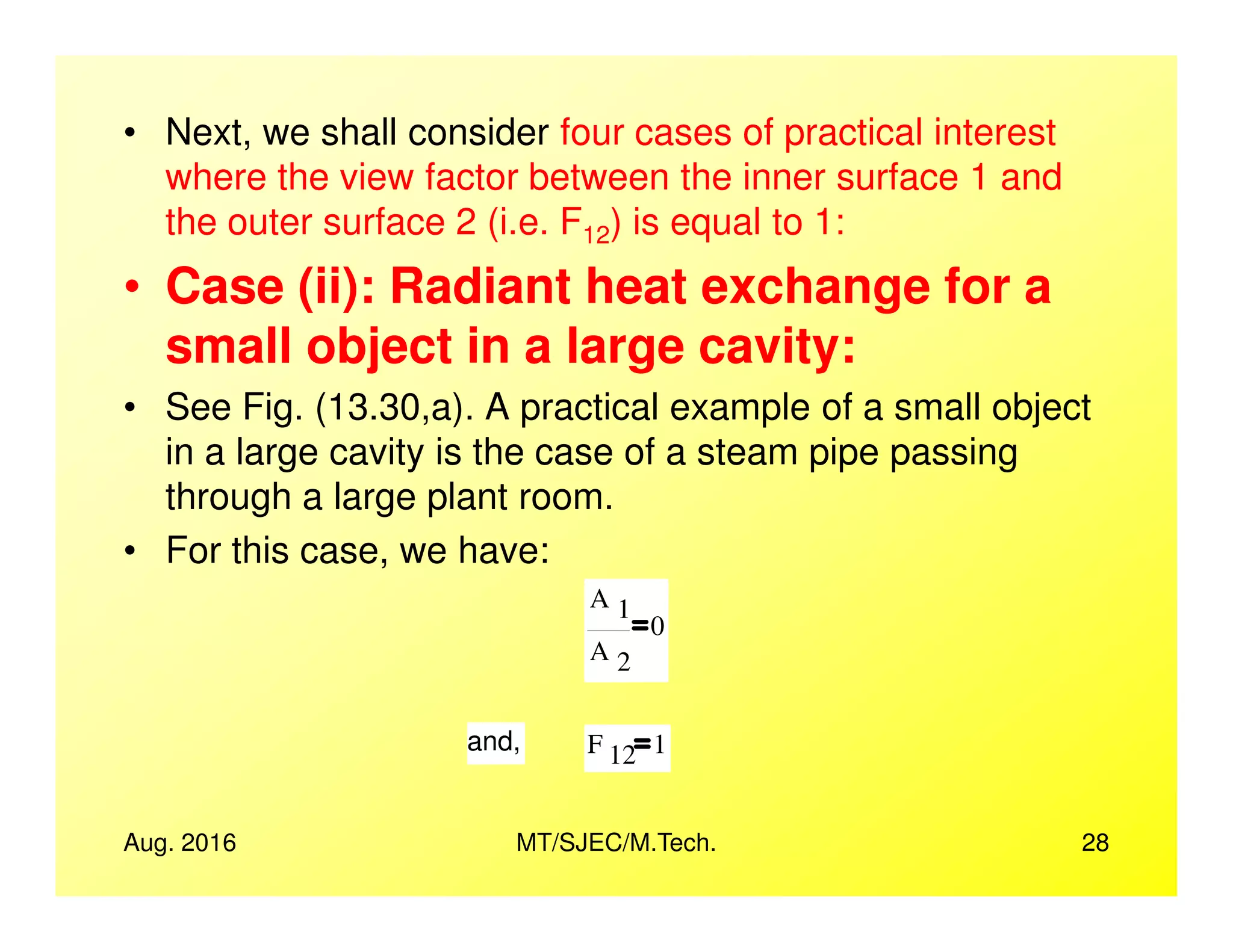 Thermal Radiation - III- Radn. energy exchange between gray surfaces | PDF
