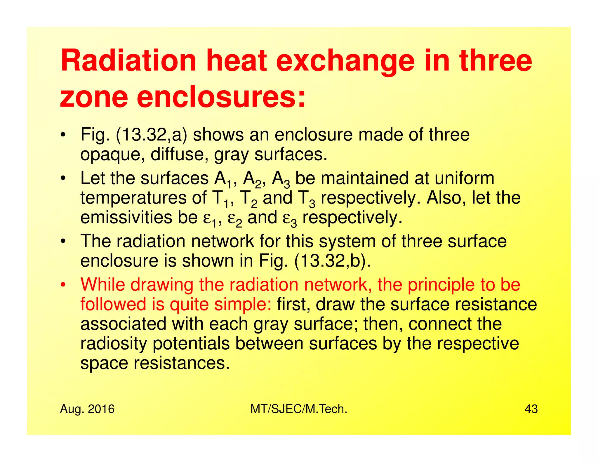 Thermal Radiation - III- Radn. energy exchange between gray surfaces | PDF