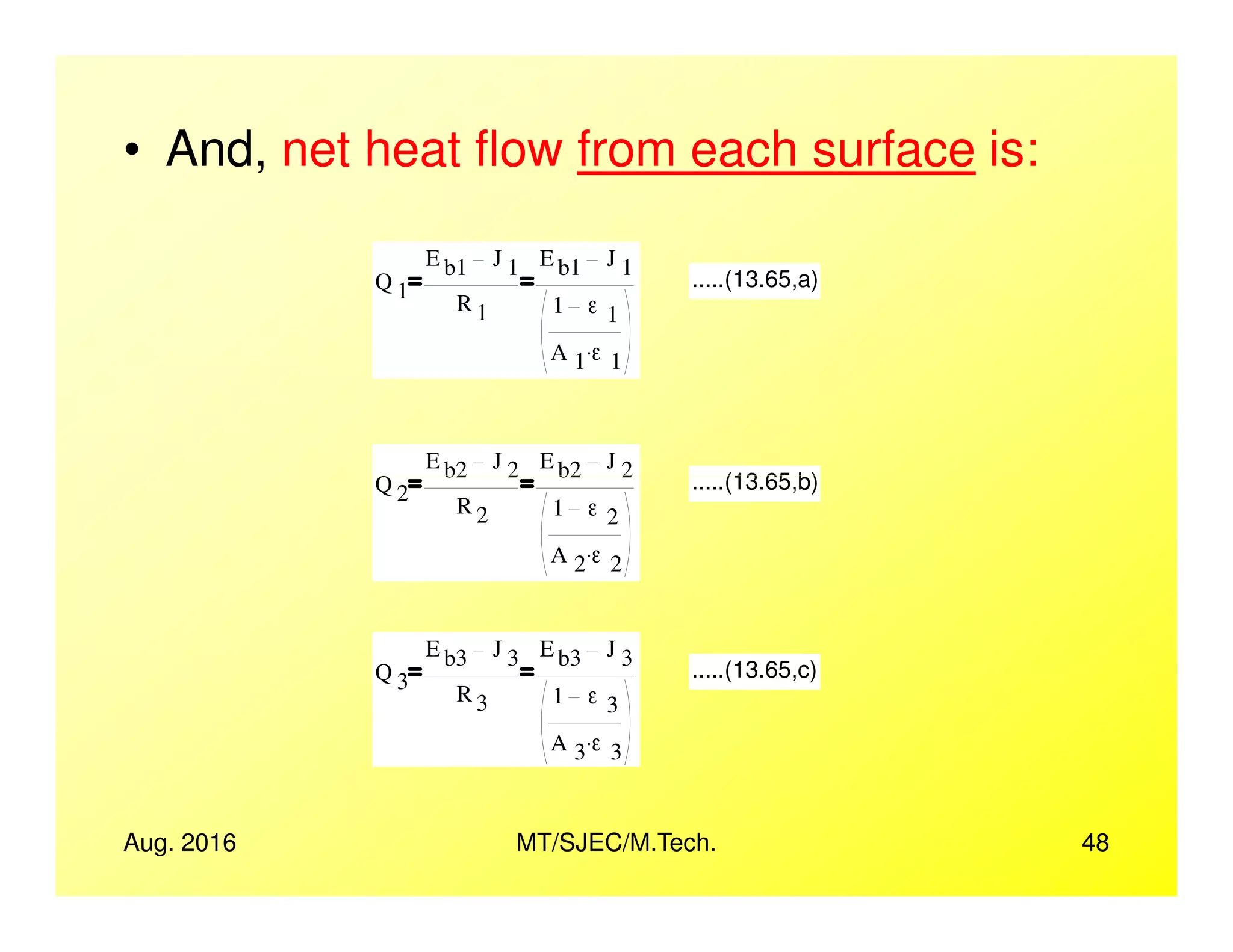 Thermal Radiation - III- Radn. energy exchange between gray surfaces | PDF