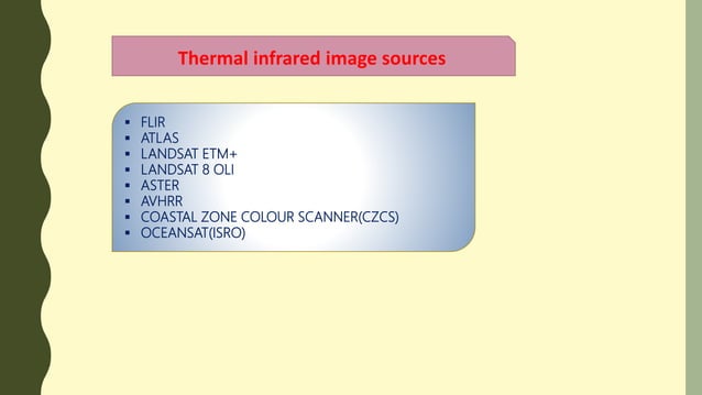 Thermal remote sensing | PPTX
