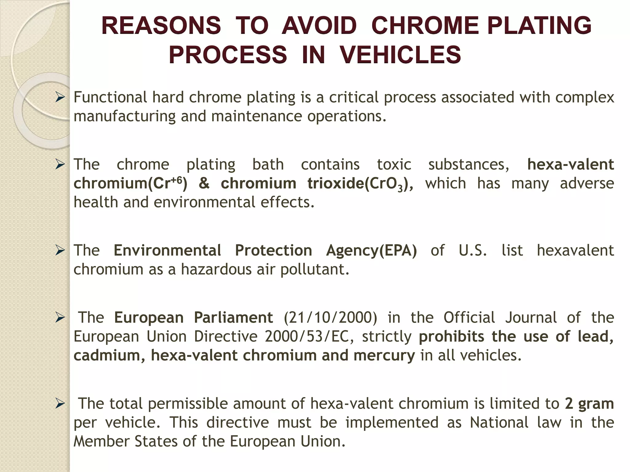THERMAL SPRAY (TiO2) COATING - For Automobile Engine Pistons | PPT