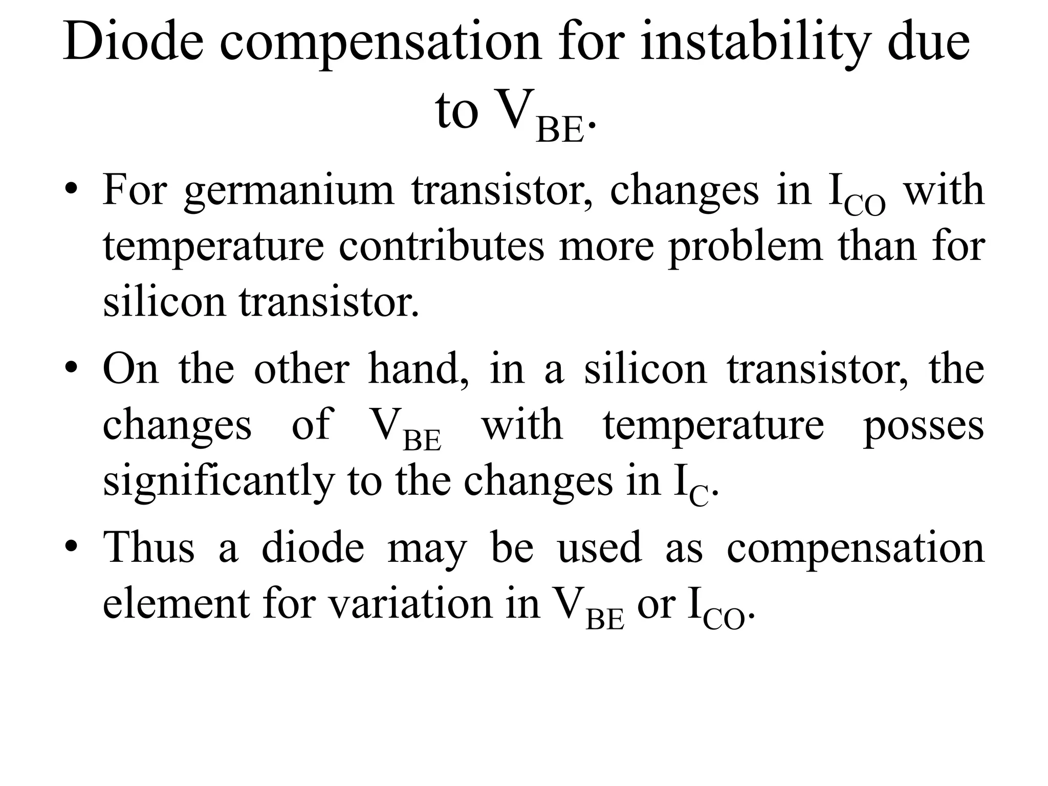 Thermal stability & bias compensation | PDF