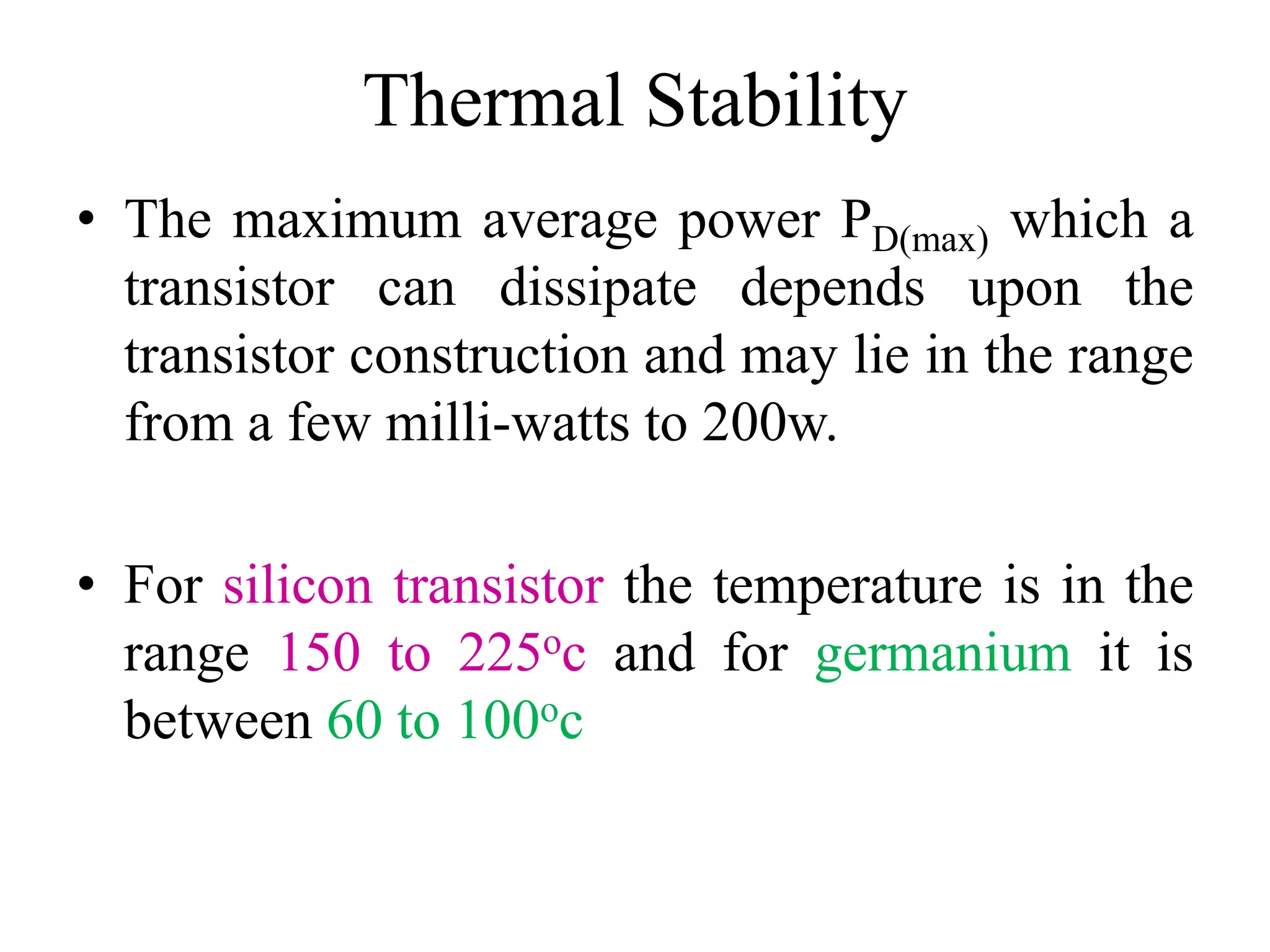 Thermal stability & bias compensation | PDF