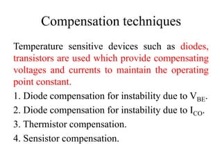 Thermal stability & bias compensation | PDF
