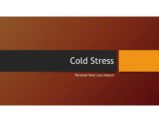 Thermal stress training initial and annual | PDF
