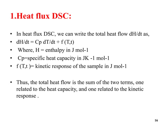THERMAL TECHNIQUE AND DIFFERENTIAL SCANNING CALORIMETRY | PPTX | Chemistry | Science