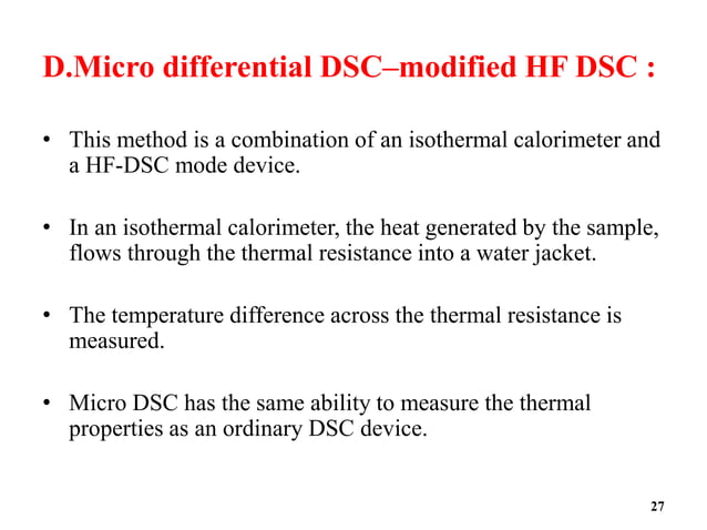 THERMAL TECHNIQUE AND DIFFERENTIAL SCANNING CALORIMETRY | PPTX | Chemistry | Science