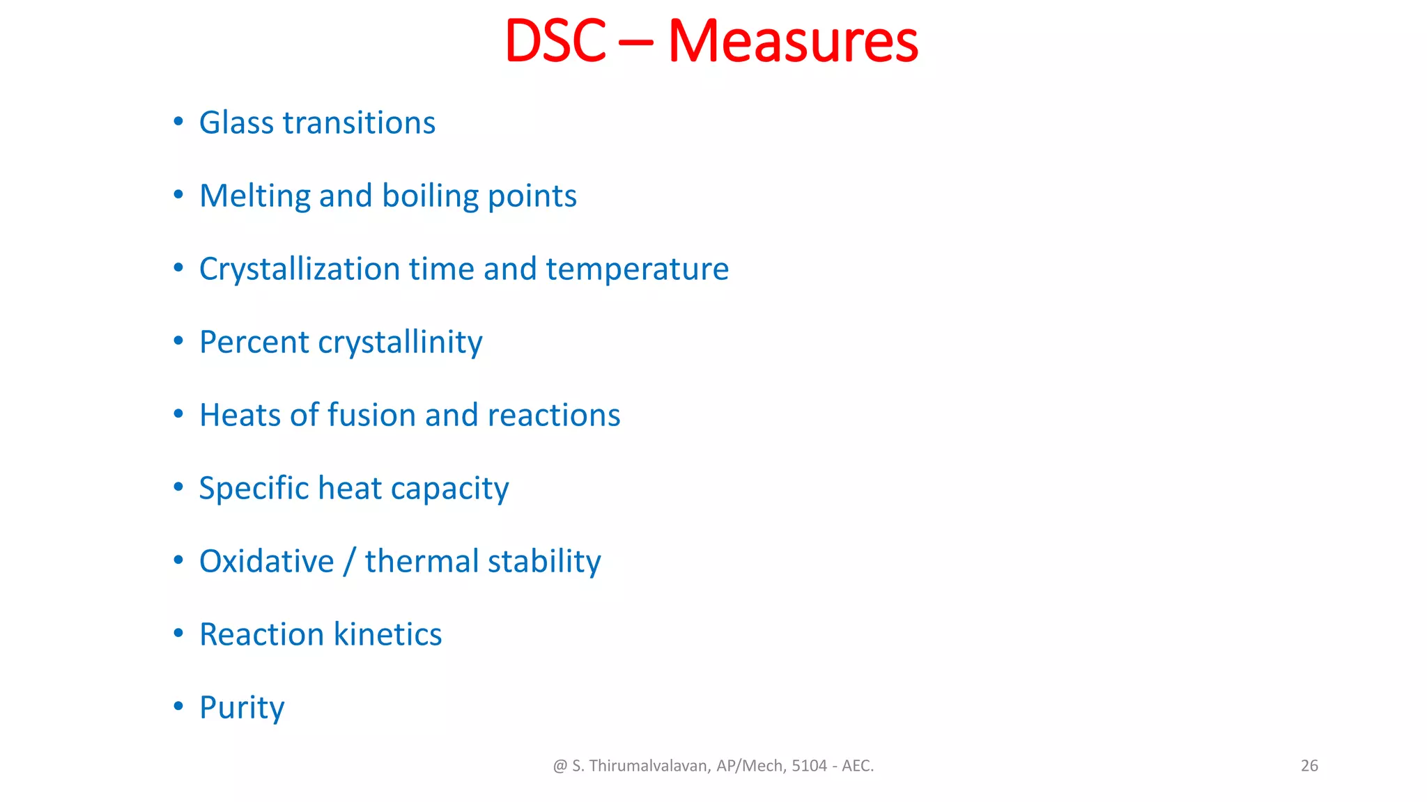 Thermal testing, thermo mechanical and dynamic mechanical analysis ...