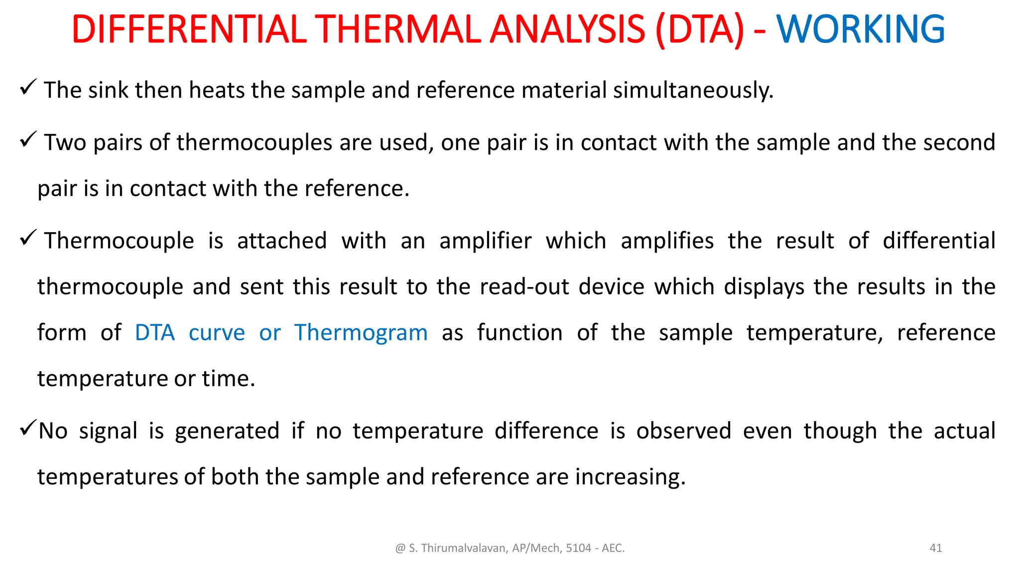 Thermal testing, thermo mechanical and dynamic mechanical analysis ...