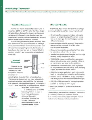 Thermal Dispersion Mass Flow Measurement | PDF | Chemistry | Science