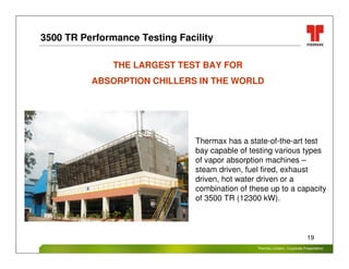 Thermax Cooling - VAM chiler | PDF