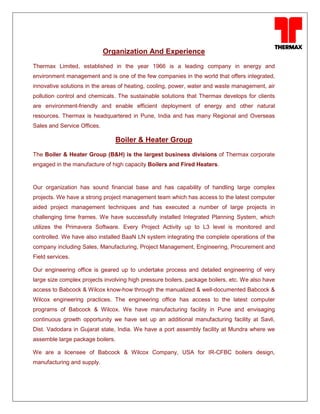 Thermax IR CFBC BOILER U BEAM TYPE | PDF