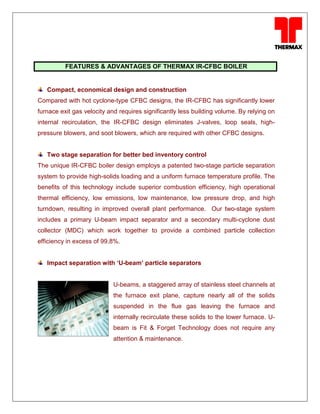 Thermax IR CFBC BOILER U BEAM TYPE | PDF