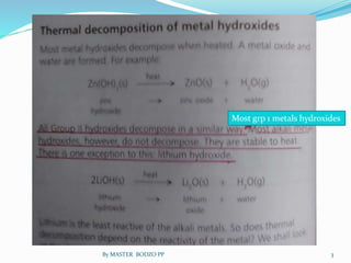 Therm decomposition to extrxn of metals | PPT