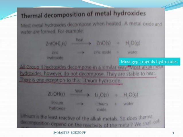 Therm decomposition to extrxn of metals | PPT