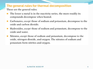 Therm decomposition to extrxn of metals | PPT