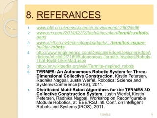Termes - Termite inspired robots that can build for us. | PPT
