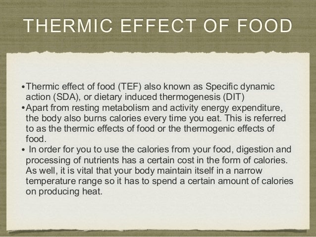 Thermic effect of food TEF