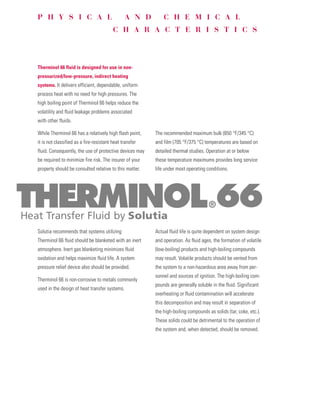 Therminol 66 Synthetic Heat Transfer Fluid. Therminol Venezuela | PDF