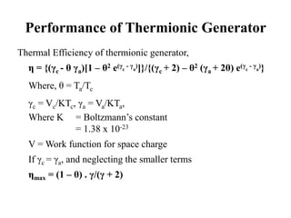Thermionic conversion | PDF