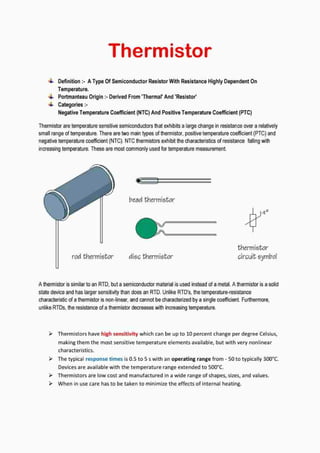 Introduction to The Thermistor and their types.pdf