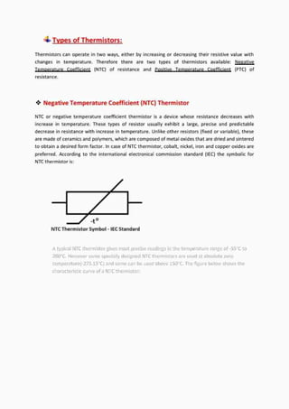 Introduction to The Thermistor and their types.pdf