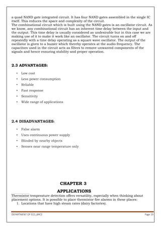 Thermistor temperature sensing alarm report | PDF