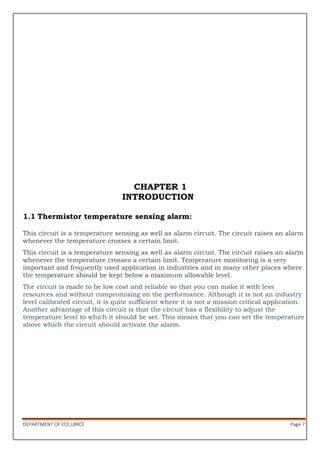 Thermistor temperature sensing alarm report | PDF
