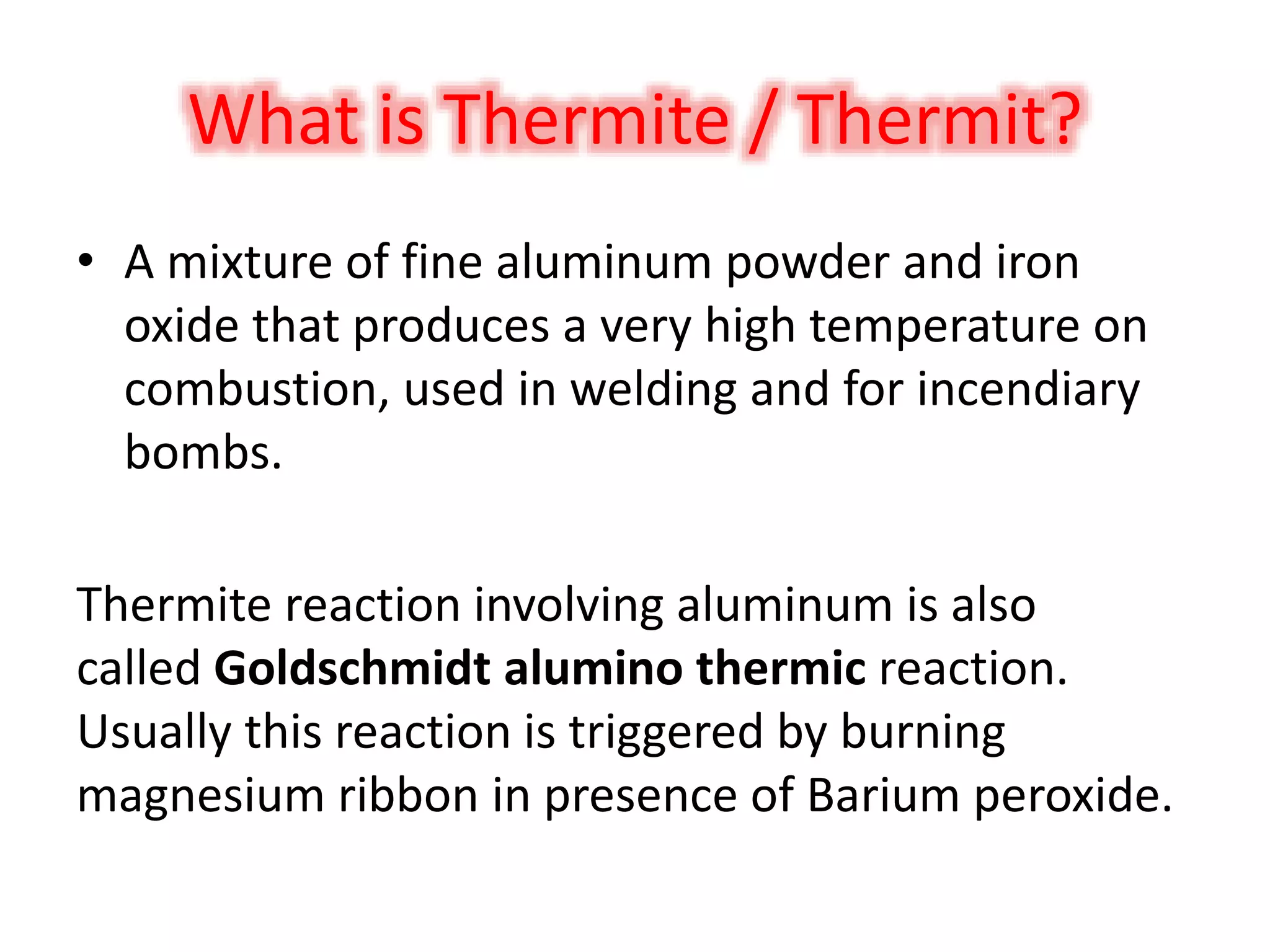 Thermit welding | PPTX