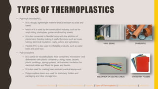 Thermoplastic and its Application | PPTX