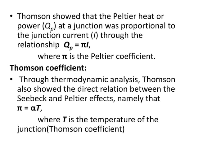 Thermo electric generators | PPTX | Physics | Science