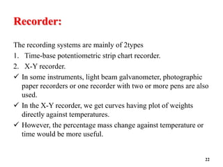 Thermo gravimetric analysis(tga) | PPTX
