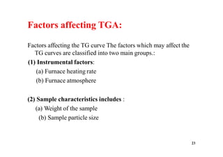 Thermogravimetric analysis (TGA) By Thermogravimetric analysis(TGA) by ...