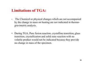 Thermogravimetric analysis (TGA) By Thermogravimetric analysis(TGA) by ...