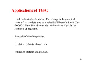 Thermogravimetric analysis (TGA) By Thermogravimetric analysis(TGA) by ...