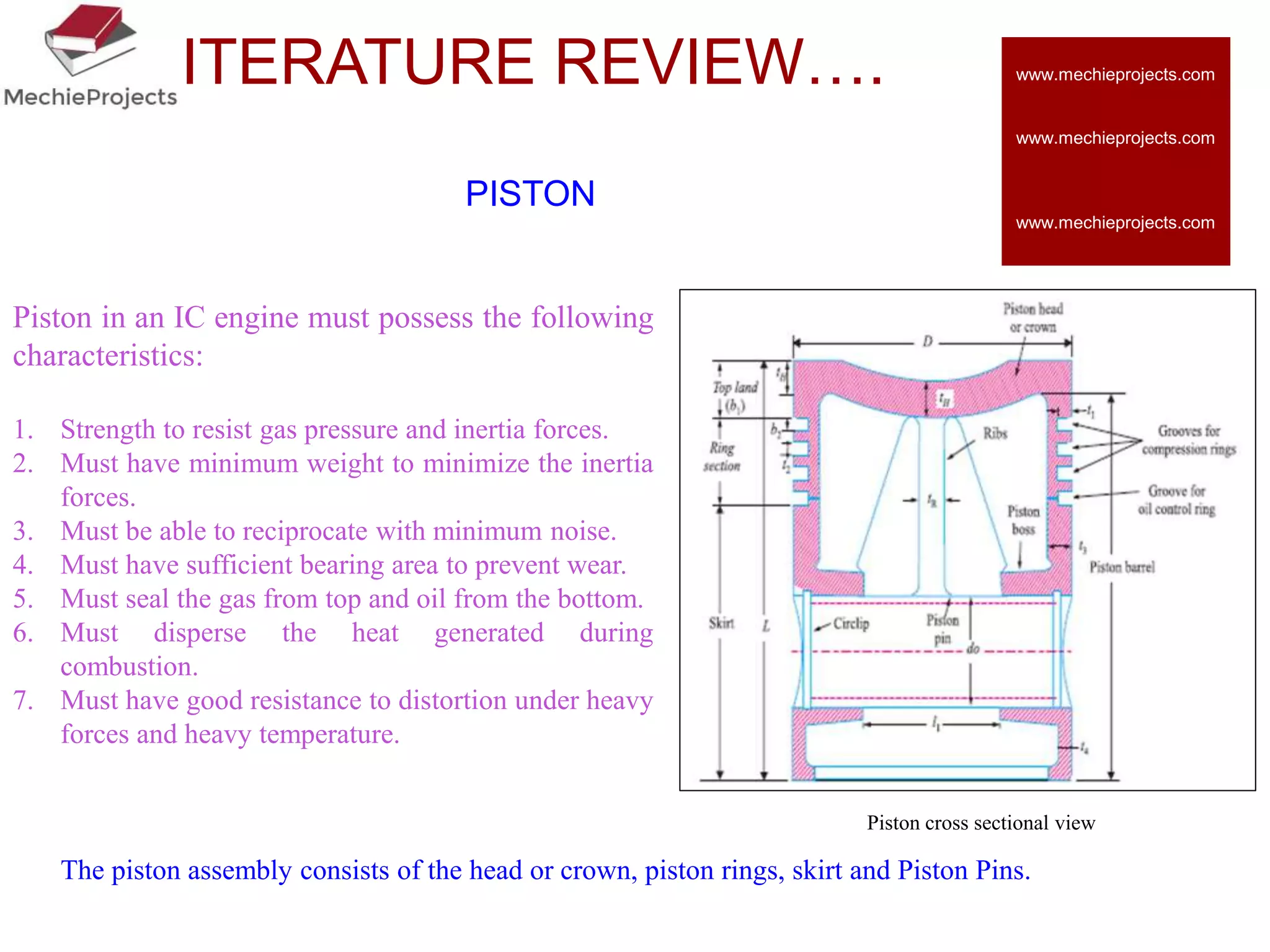 IC Engine Piston Design | PPTX
